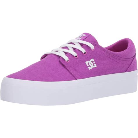 Dc Womens Trase Platform Tx Skate Shoepurple Dc Shoes