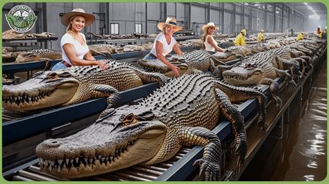 How Millions Of Crocodiles Are Processed Massive Crocodile Farming