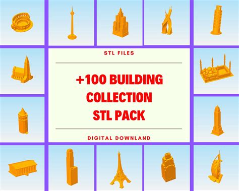 3d Building Model Stl Pack Files Stl File Stl Package 3d Printing