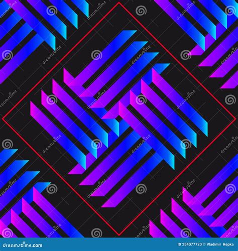 Unique Shape Decor Layout Patern Tile Stock Vector Illustration Of