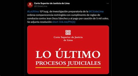 Jean Deza No Irá A Prisión Poder Judicial Dicta Comparecencia