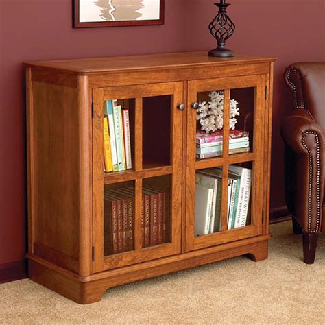 Glass Door Bookcase Woodworking Plan From Wood Magazine