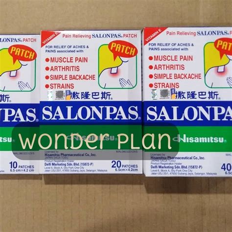 Salonpas Patch 40 20 10patches Shopee Malaysia