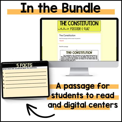 The Constitution History Reading Passage Centers And 3d Project Cube Craft A Teachers Wonderland