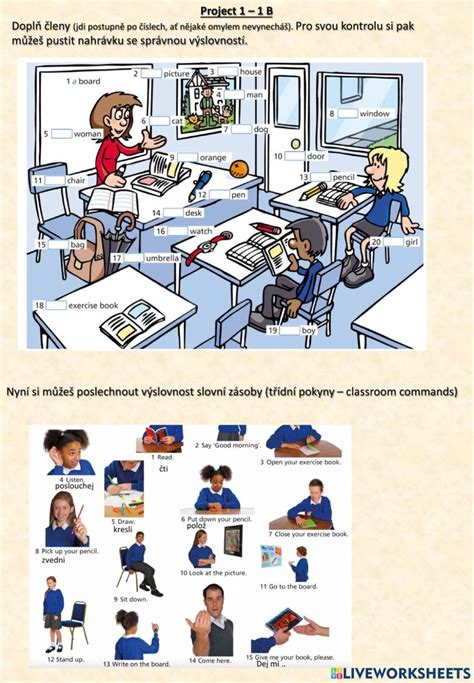 Classroom Commands Online Worksheet For 5 Třída You Can Do The