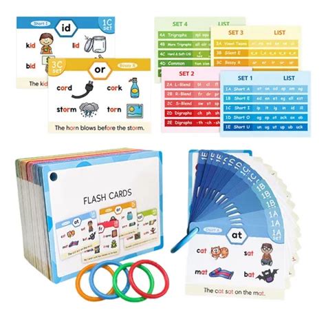 Phonics Flash Cards Sight Word Flash Cards Educational Root Mercadolibre