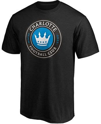 Fanatics Mens Black Charlotte Fc Primary Logo Team T Shirt Macys