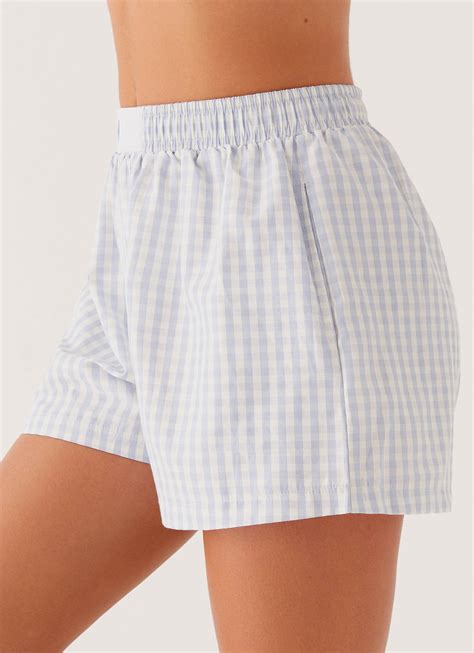 Brightwell Boxer Shorts Blue Gingham Peppermayo