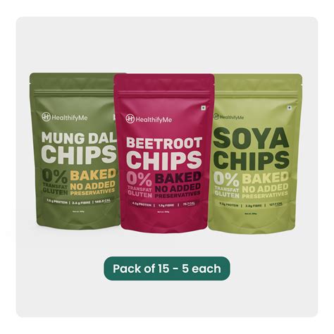 Mini Chips Kit 15 Pack Assortment Of Soya Beetroot And Mung Dal Chi