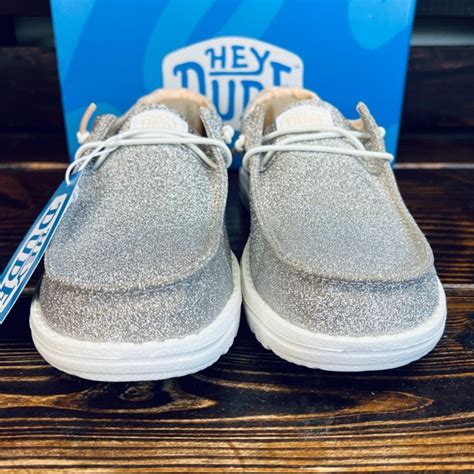Hey Dude Shoes Nib Hey Dude Womens Wendy Metallic Sparkle Rose Gold