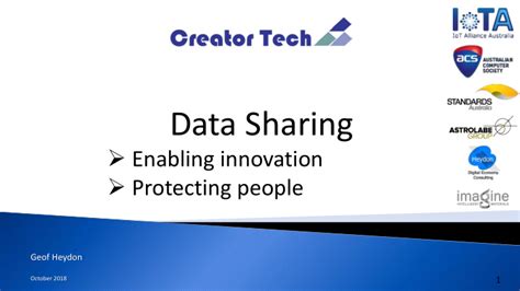 Ppt Data Sharing Enabling Innovation Protecting People Geof Heydon