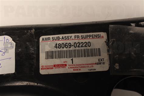 Arm Sub Assy Front Suspension Lower No1 Lh 4806902250 Toyota Parts Partsouq