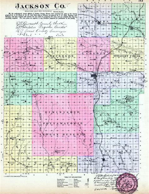 Kansas History And Heritage Project Jackson County Maps