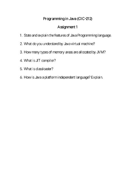 Javaassignment 1 Pdf