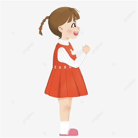 즐 거 운 소녀 일러스트 옆 모습 소녀 아이 아름다운 Png 일러스트 및 Psd 이미지 무료 다운로드 Pngtree