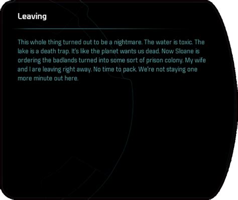 Leaving Mass Effect Andromeda Wiki