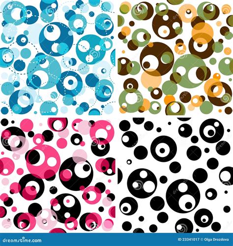 Set Seamless Translucent Patterns Stock Vector Illustration Of Feature Design 23341017
