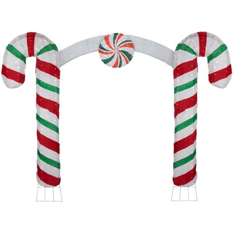 Northlight Seasonal 7 Lighted Double Candy Cane Archway Outdoor