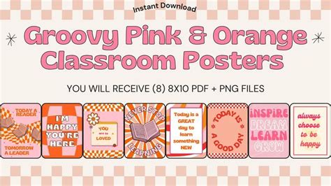 8 Classroom Posters Print Digital Download Print Teacher Wall Art