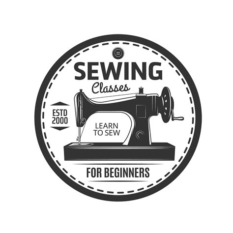 Sewing Classes Icon Seamstress Or Tailor Workshop 13410889 Vector Art
