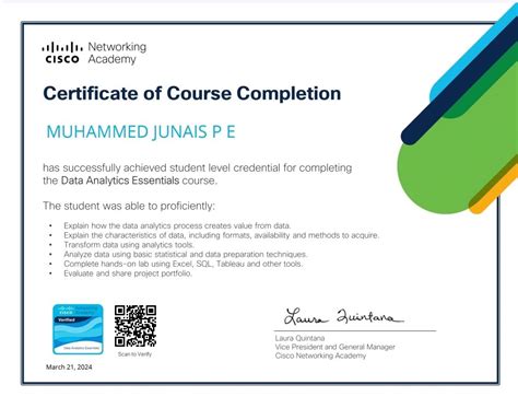 Ciscocertification Dataanalytics Professionaldevelopment Muhammed
