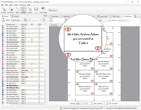 Wedding Seating Plan Software