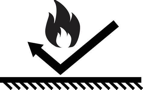 Fire Resistant Coating Icon Fire Safety Sign Fire Resistant Materials