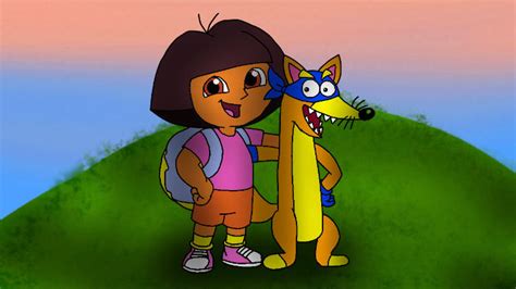 Dora And Swiper Atop The Hill Of Understanding By Angelcmuniz692 On