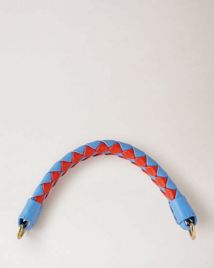 Small Iris Handle Cornflower Blue And Coral Orange Heavy Grain Iris