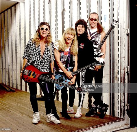Group Portrait Of American Music Group Damn Yankees As They Stand