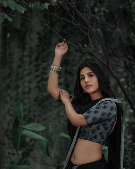 Nabha Natesh Exudes Grace In Classic Black Saree