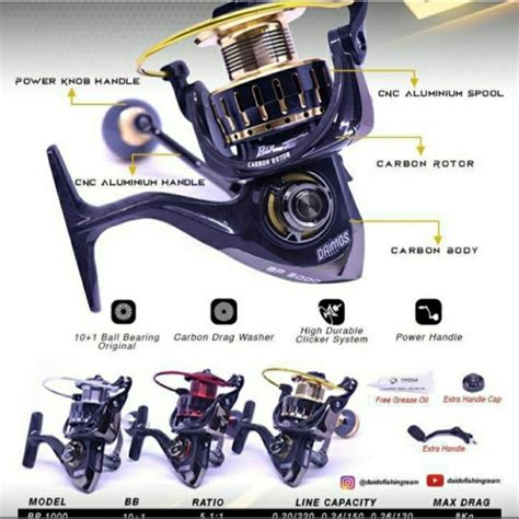 Jual Rell Pancing Daido Daimos Pro Series 4000 Power Hendel Shopee