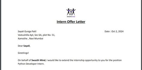 Sayali Patil On Linkedin Internshipexperience Pythonprogramming