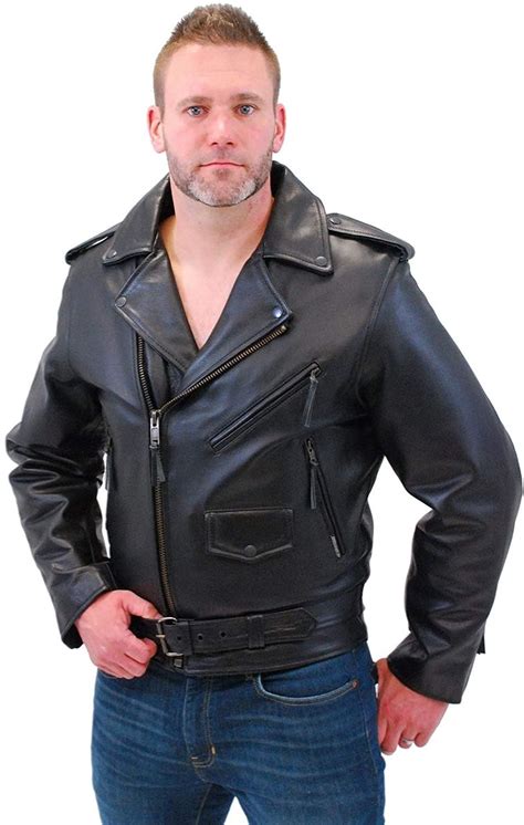 Jamin Leather Jamin Antique Classic Leather Motorcycle Jacket Ma110z
