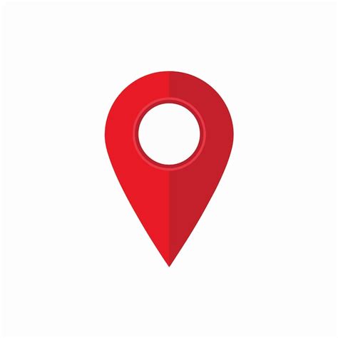 Pin Vermelho Com Fundo Branco Vetor Premium