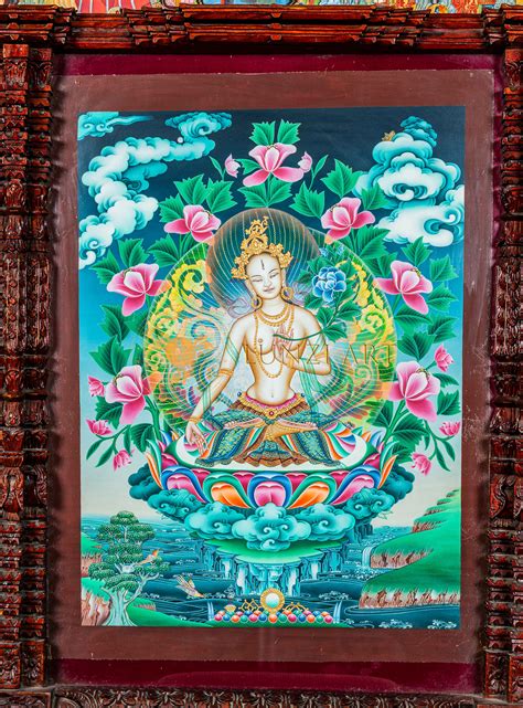 White Tara Thangka The Radiant Mother Of Compassion Lunziart Nepal