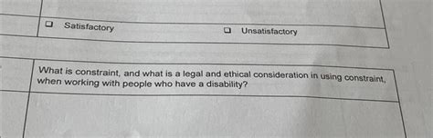 Solved What Is Constraint And What Is A Legal And Ethical Solved What Is Constraint And What Is A Legal And Ethical