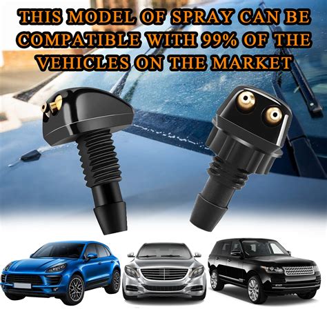 Automotive Parts 2 Piece Universal Windshield Washer Nozzles