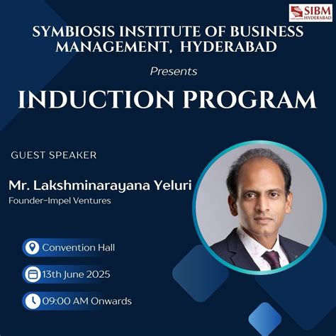 Siu Sibm Sibmhyd Induction Inspiration Learning Management Batch2025 Symbiosis