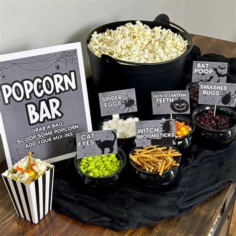 Halloween Popcorn Bar A Fun Food Bar Idea For Your Party