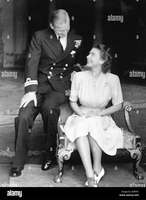 The Engagement Of Princess Elizabeth To Lieutenant Philip Mountbatten Is Announced And The Happy
