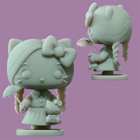 3d Printer Files 3mf File Hello Kitty Wednesday Fan Art Creality
