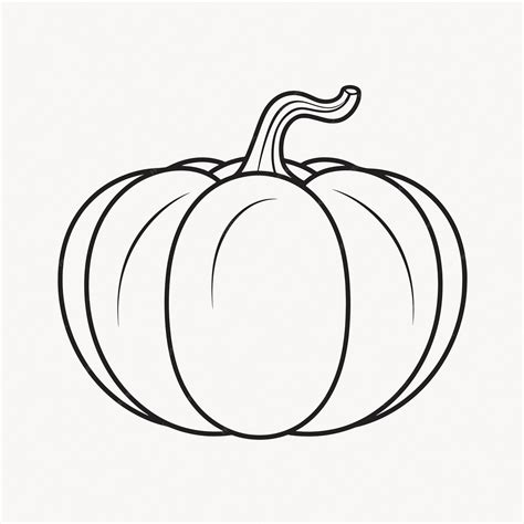 Pumpkin Outline Drawing For Coloring Premium Ai Generated Vector