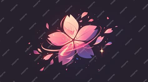 Premium Vector Pink Cherry Blossoms Floating Gently In The Breeze