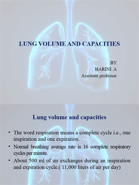 Lung Volume And Capacities Pdf Exhalation Lung