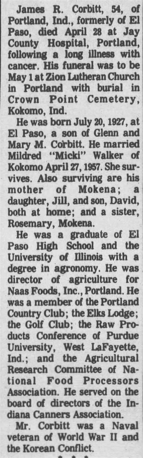 James Robert Corbitt 1927 1982 Find A Grave äreminne
