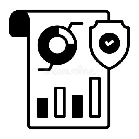 Safety Shield With Data Page Denoting Vector Of Data Encryption Stock