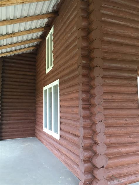 Solid Body Stain Example Fidalgo Restoration Log Home Repair Llc