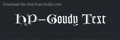 Hp Goudy Text Font Details