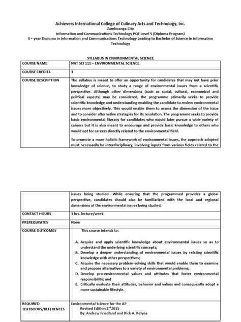 Environmental Science Pdf Science Knowledge